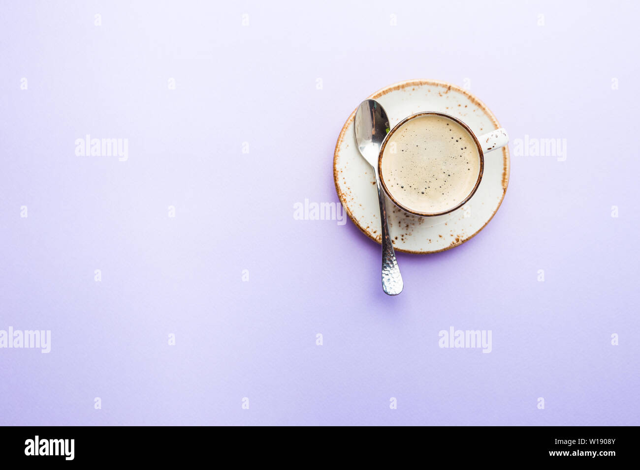 Cup of coffee top view Stock Photo - Alamy