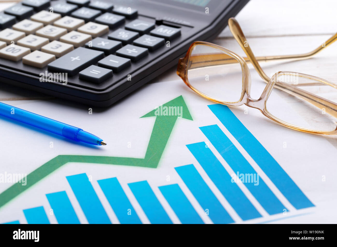 business chart showing financial success Stock Photo - Alamy
