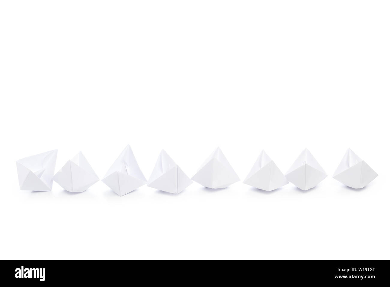 paper ships isolated on white Stock Photo - Alamy