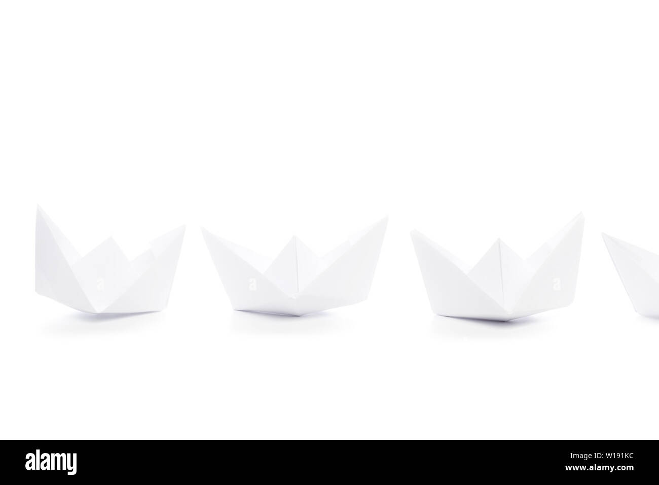 paper ships isolated on white Stock Photo - Alamy