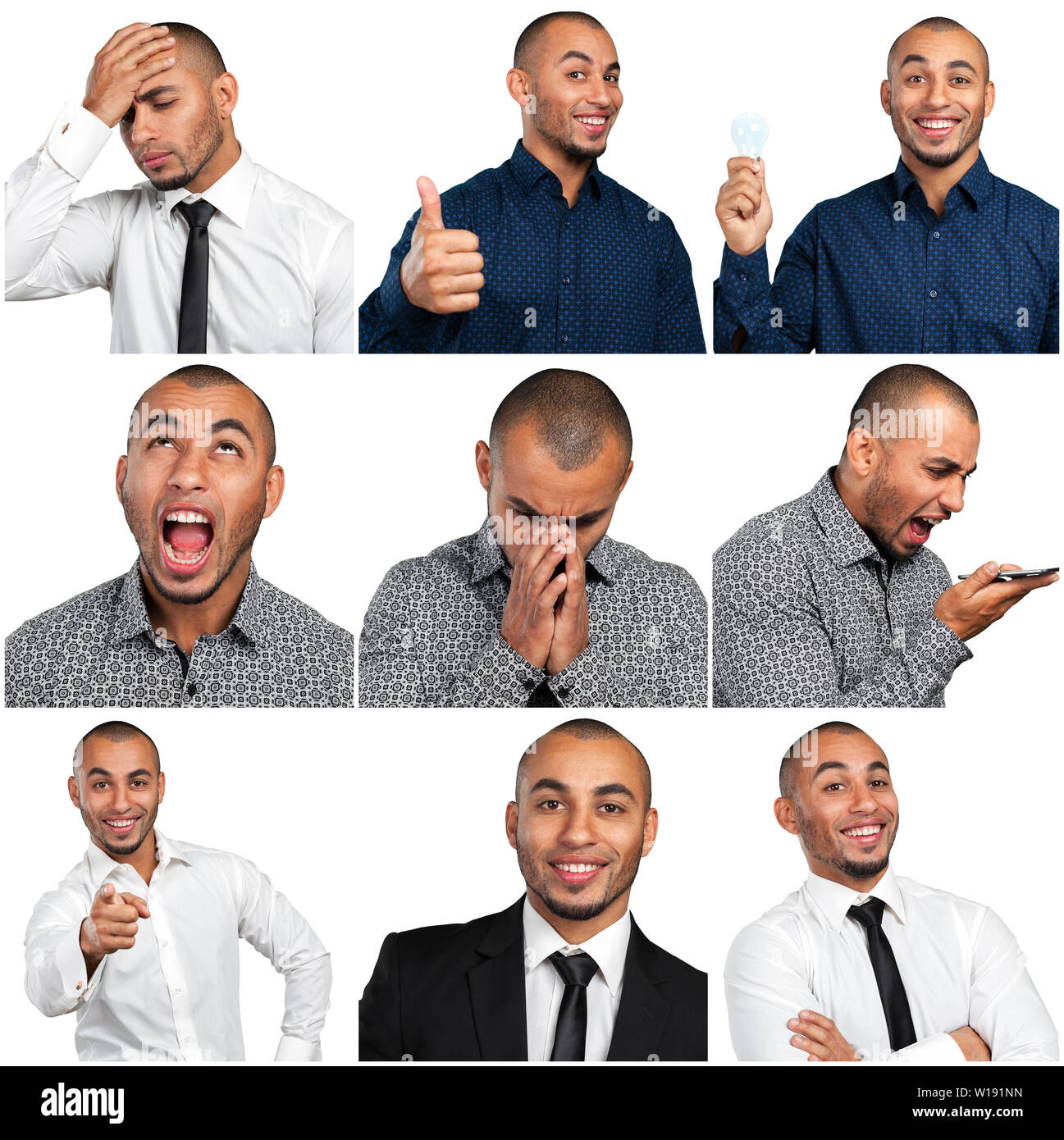 Set of handsome man Stock Photo - Alamy