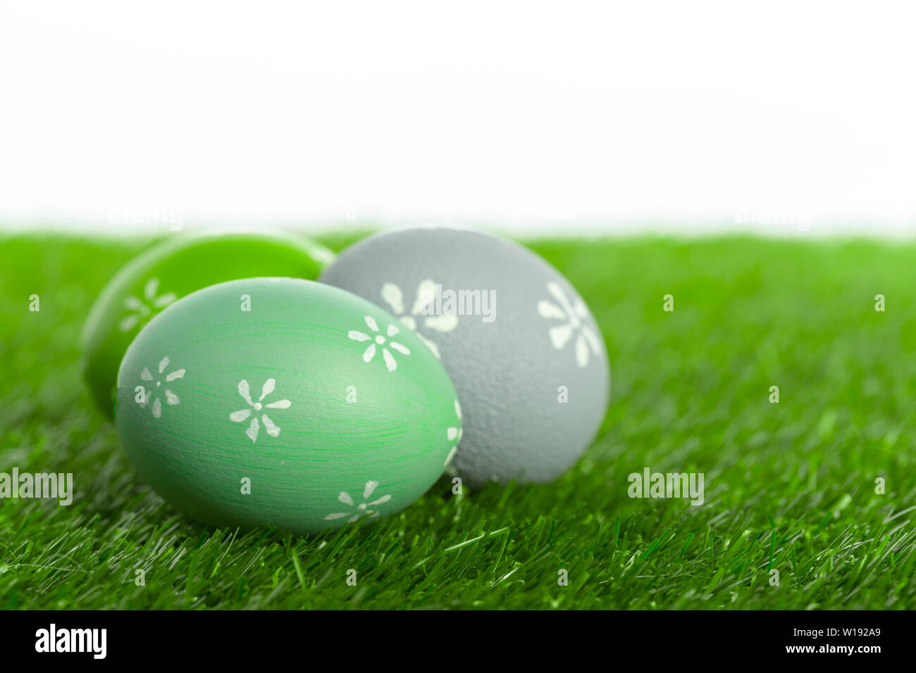 easter eggs on the grass Stock Photo - Alamy
