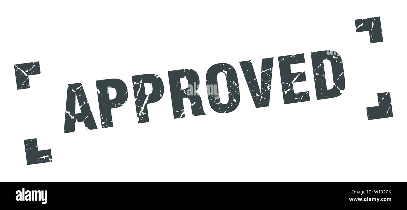 approved stamp. approved square grunge sign. approved Stock Vector Image & Art - Alamy