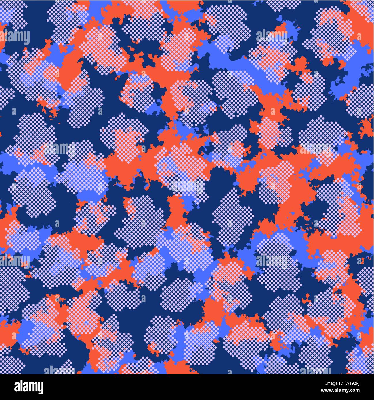 Fashion camo design. Color clouds seamless pattern vector. Trendy ...