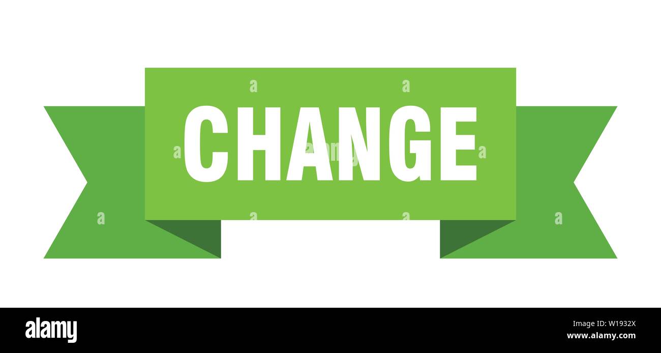 change ribbon. change isolated sign. change banner Stock Vector Image ...