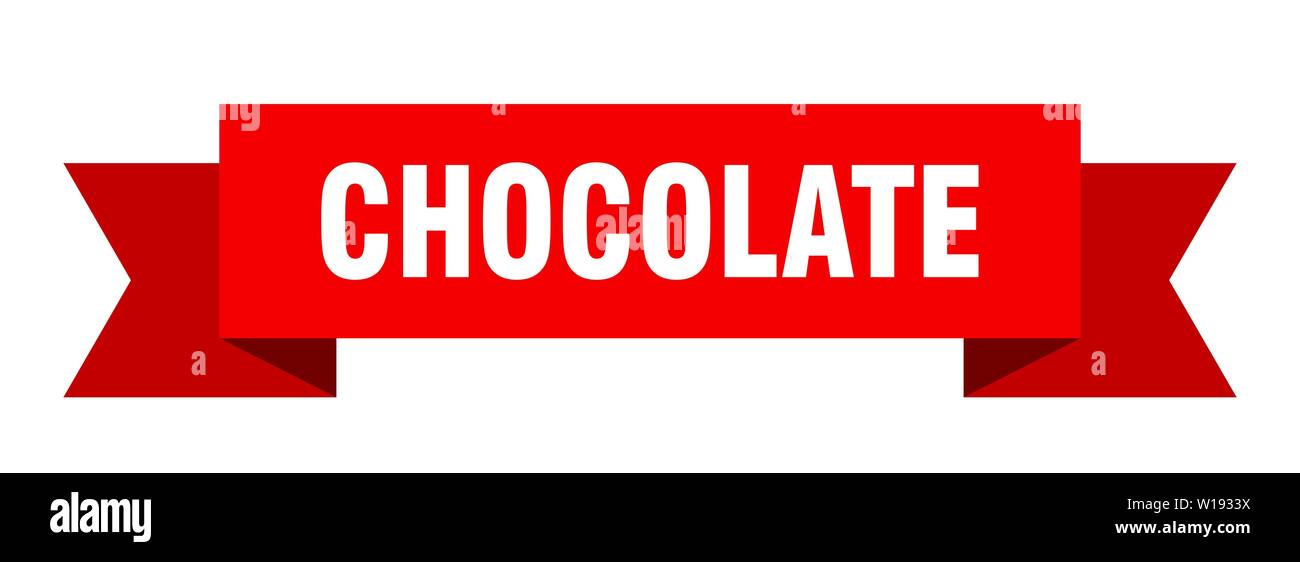 chocolate ribbon. chocolate isolated sign. chocolate banner Stock ...