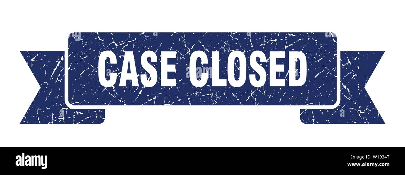 case closed grunge ribbon. case closed sign. case closed banner Stock ...