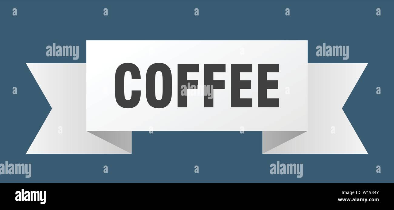 coffee ribbon. coffee isolated sign. coffee banner Stock Vector Image ...