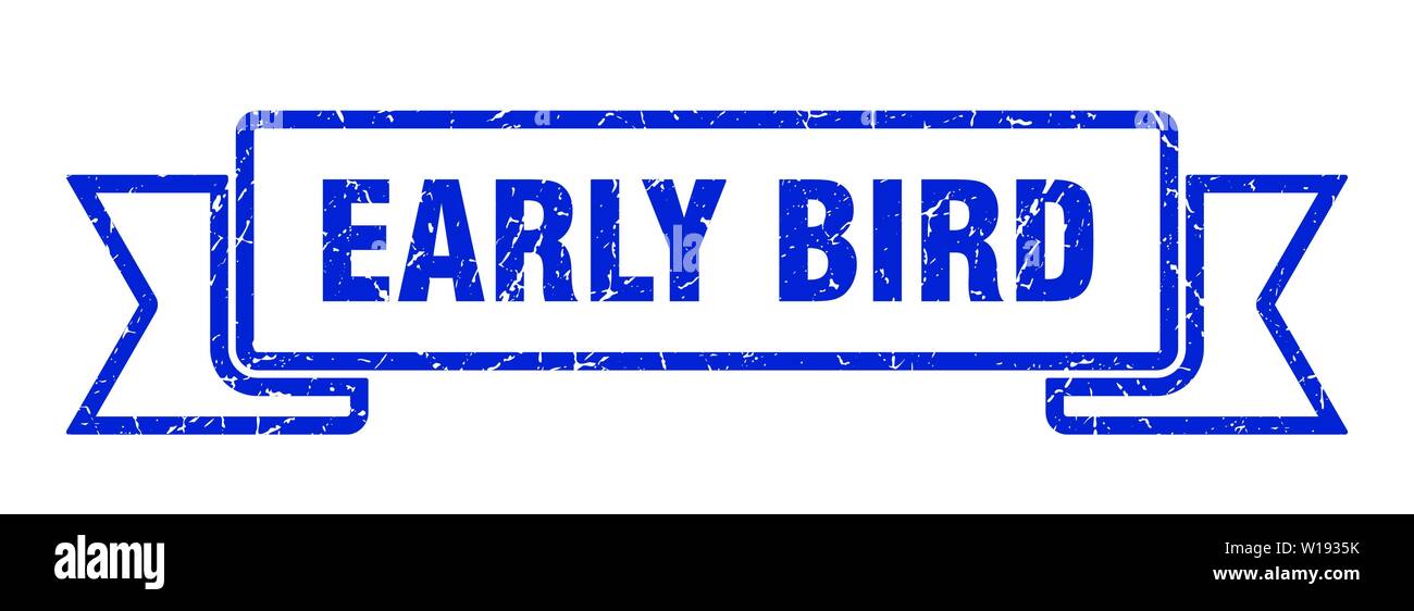 Early bird blue grunge hi-res stock photography and images - Alamy