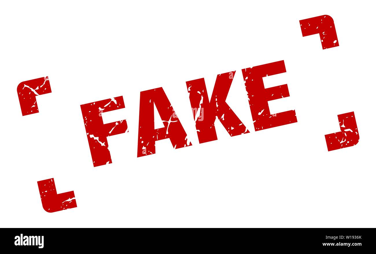 fake stamp. fake square grunge sign. fake Stock Vector Image & Art - Alamy