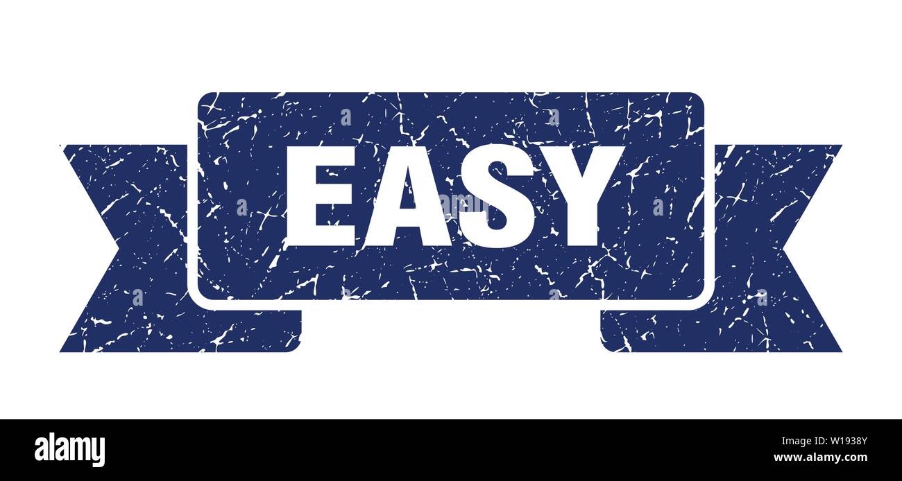easy grunge ribbon. easy sign. easy banner Stock Vector Image & Art - Alamy