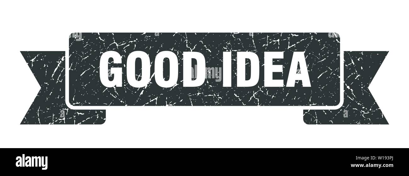 good idea grunge ribbon. good idea sign. good idea banner Stock Vector ...