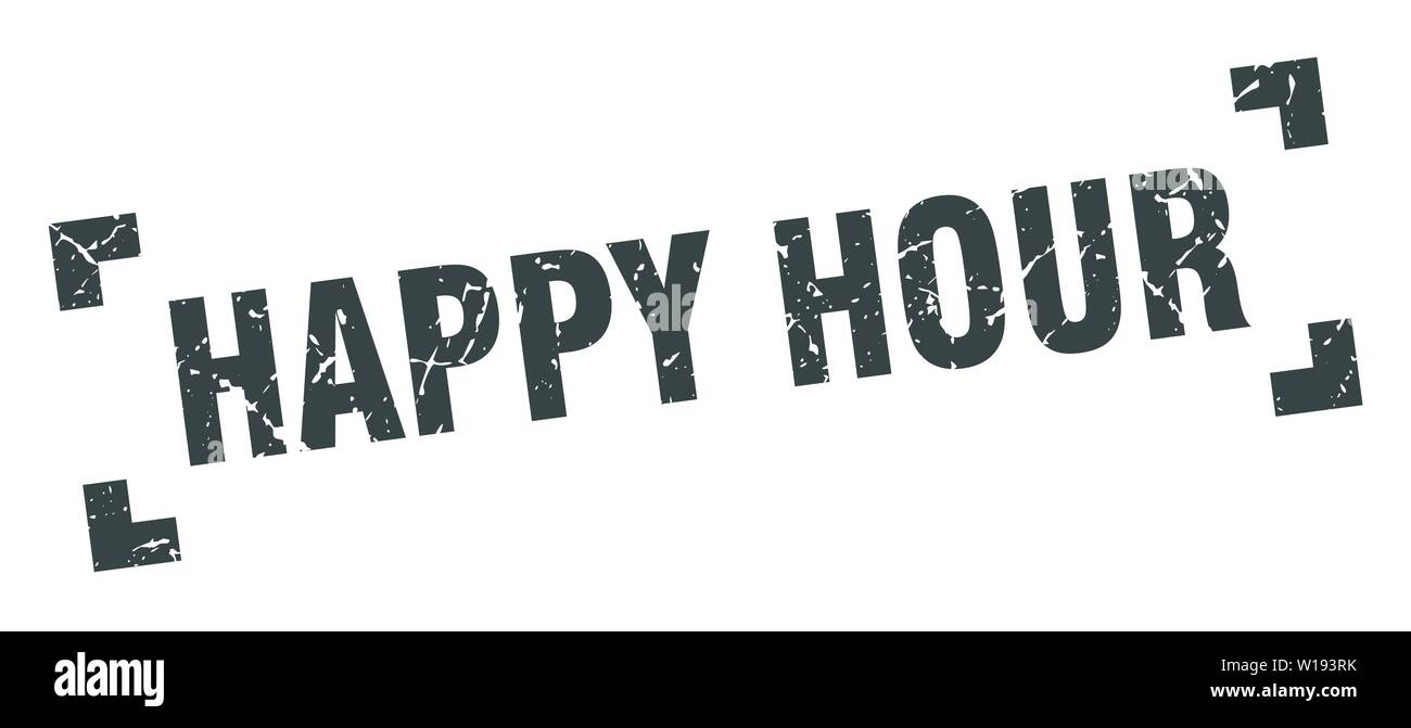 happy hour stamp. happy hour square grunge sign. happy hour Stock ...