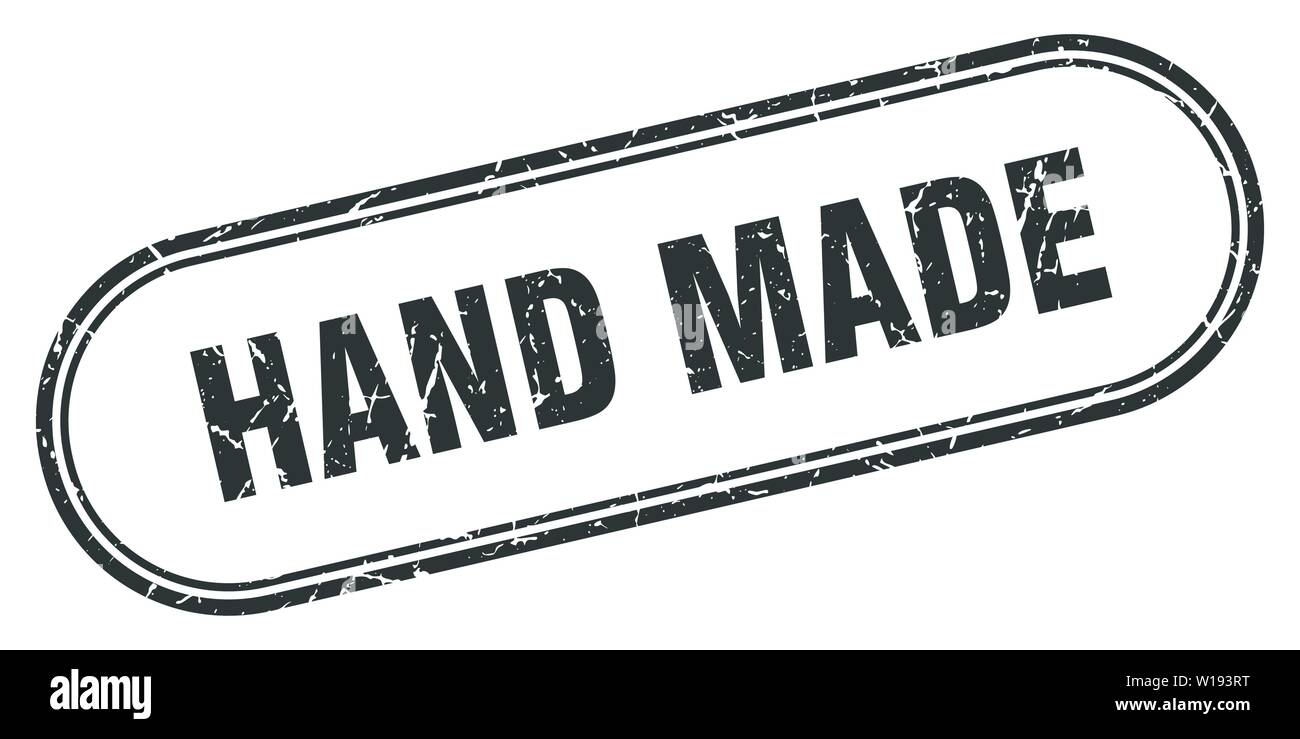 hand made stamp. hand made square grunge sign. hand made Stock Vector ...