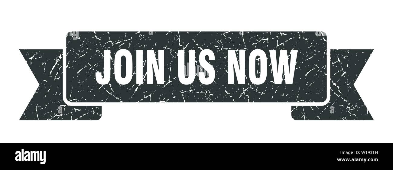 Join us now ribbon hi-res stock photography and images - Alamy