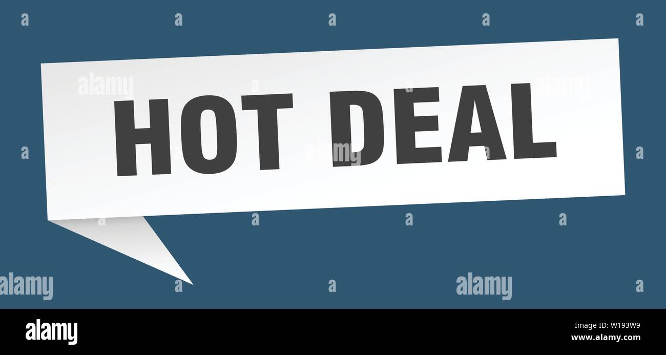 hot deal speech bubble. hot deal sign. hot deal banner Stock Vector ...