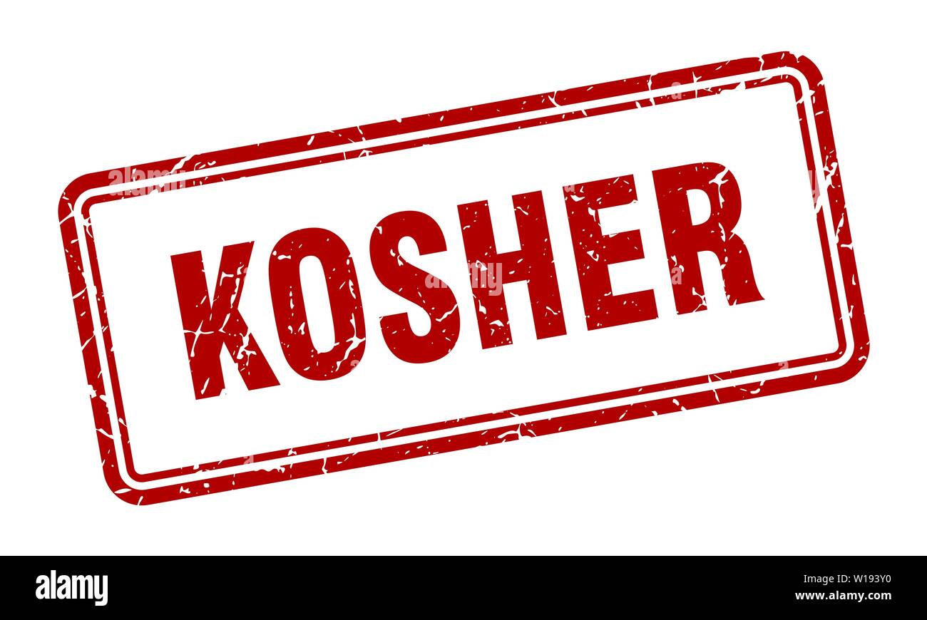 kosher stamp. kosher square grunge sign. kosher Stock Vector Image ...