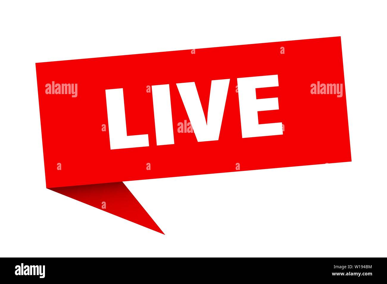 live speech bubble. live sign. live banner Stock Vector Image & Art - Alamy