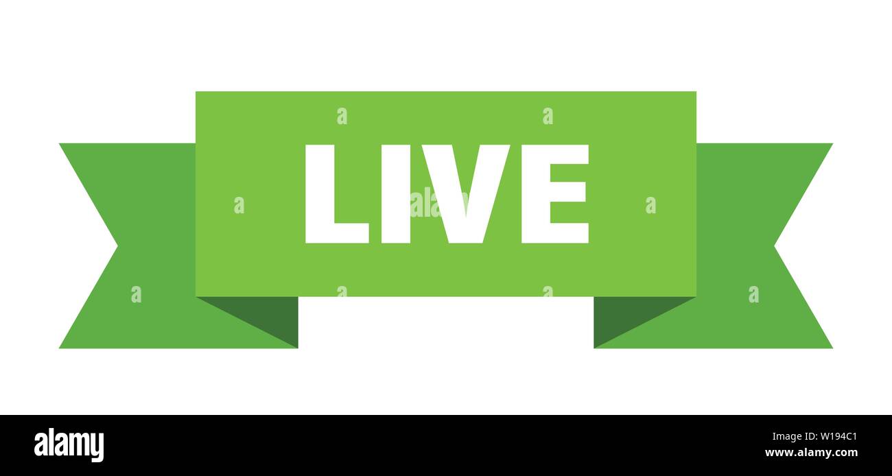 live ribbon. live isolated sign. live banner Stock Vector Image & Art ...