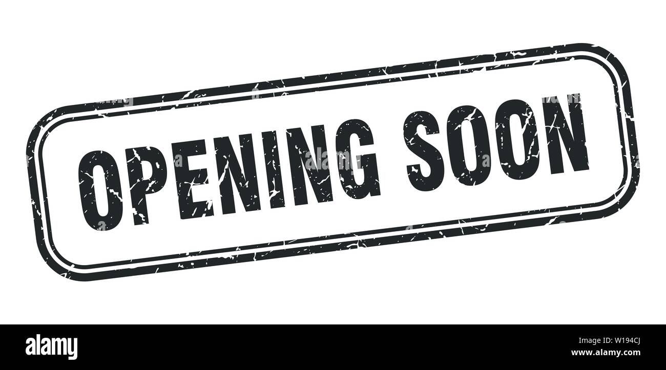 opening soon stamp. opening soon square grunge sign. opening soon Stock ...