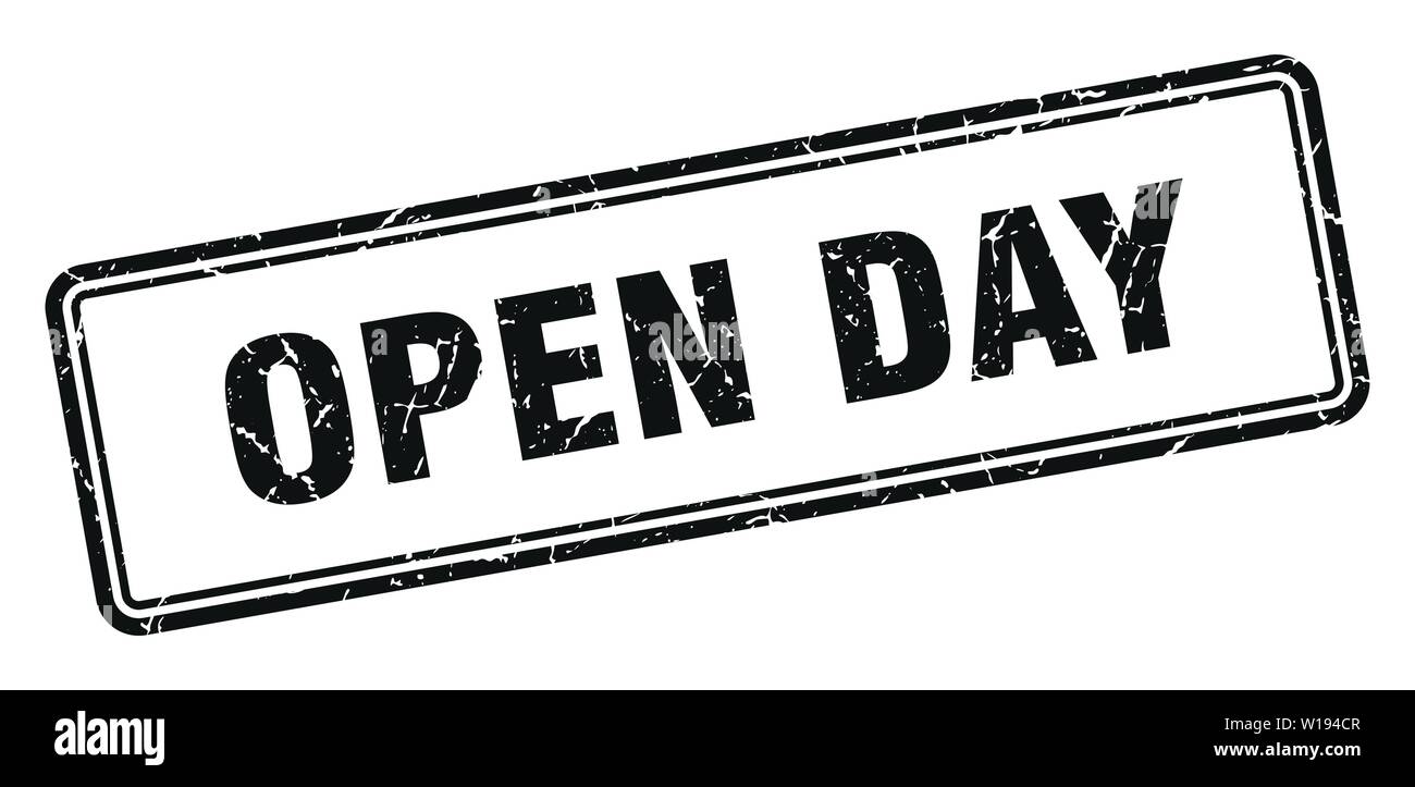 open day stamp. open day square grunge sign. open day Stock Vector ...
