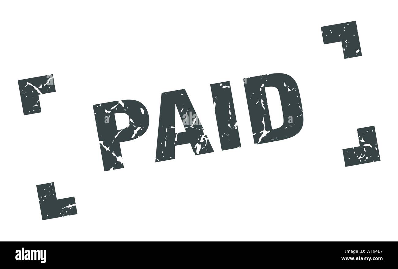 paid stamp. paid square grunge sign. paid Stock Vector Image & Art - Alamy