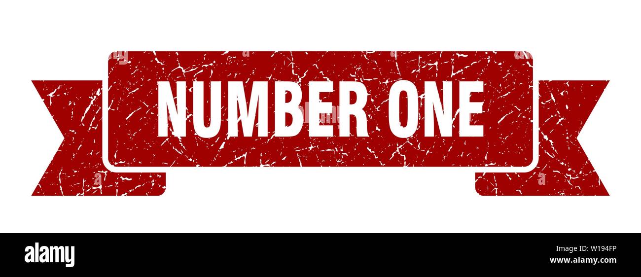 number one grunge ribbon. number one sign. number one banner Stock ...