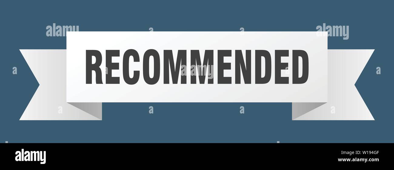 recommended ribbon. recommended isolated sign. recommended banner Stock ...