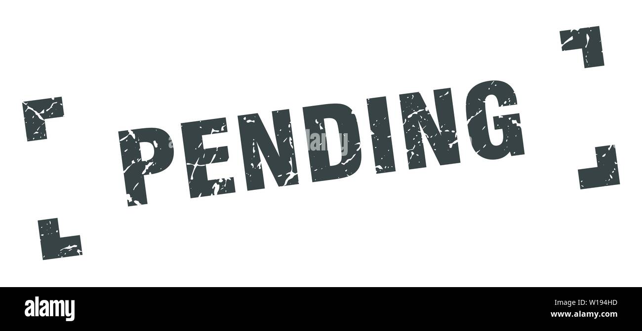 pending stamp. pending square grunge sign. pending Stock Vector Image ...