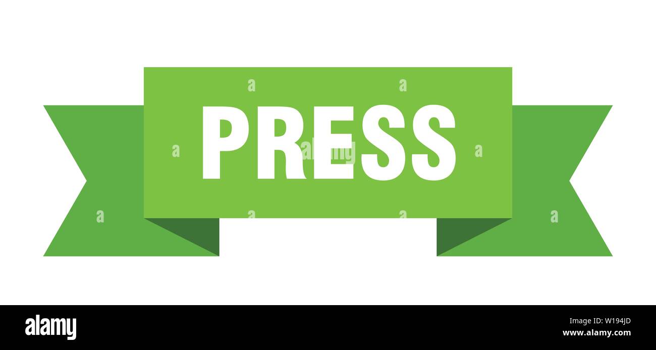 press ribbon. press isolated sign. press banner Stock Vector Image ...