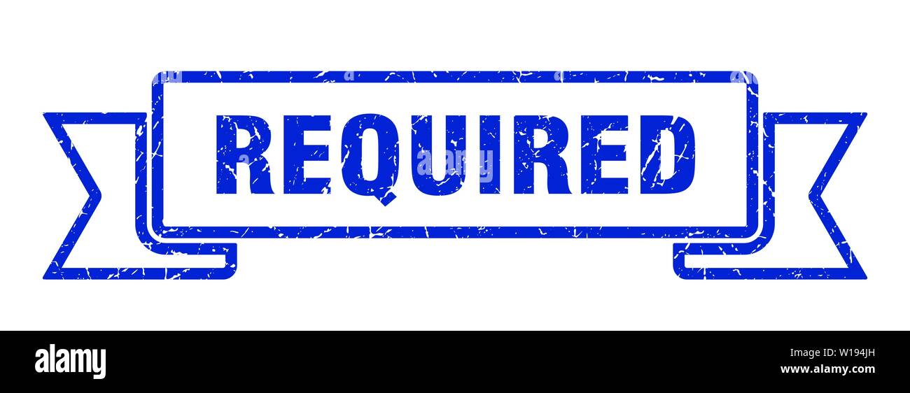 required grunge ribbon. required sign. required banner Stock Vector ...