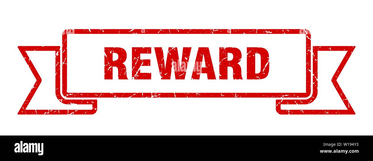 reward grunge ribbon. reward sign. reward banner Stock Vector Image ...