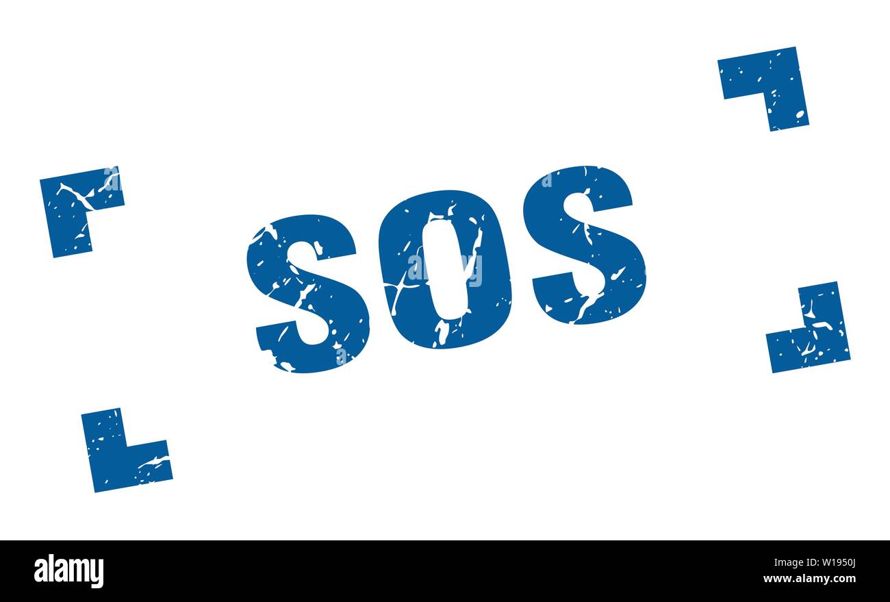 sos stamp. sos square grunge sign. sos Stock Vector Image & Art - Alamy