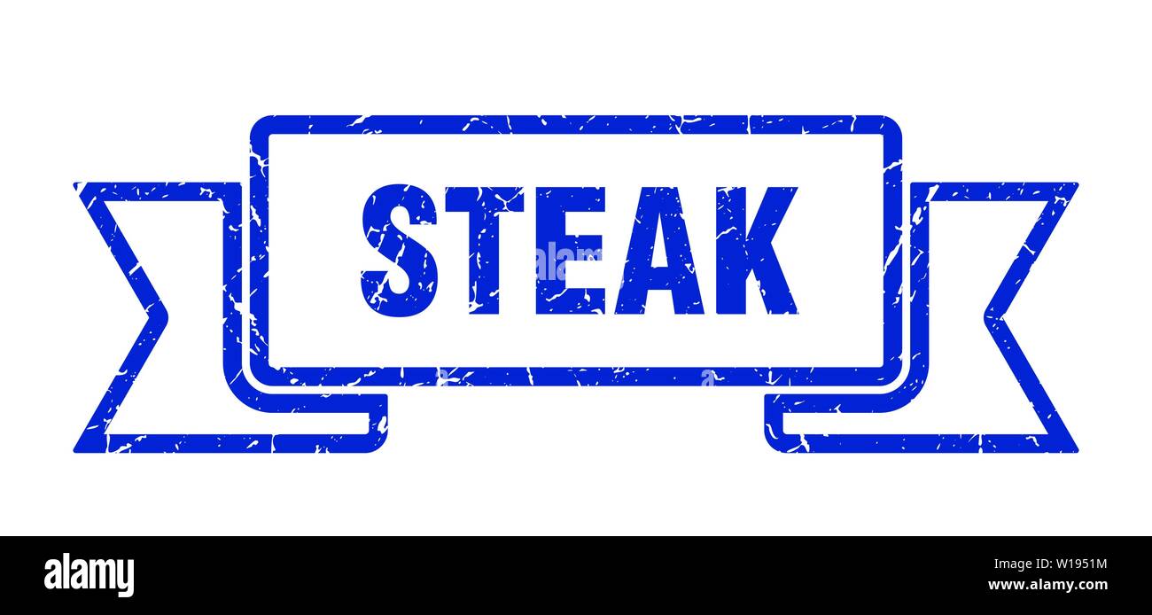 steak grunge ribbon. steak sign. steak banner Stock Vector Image & Art ...