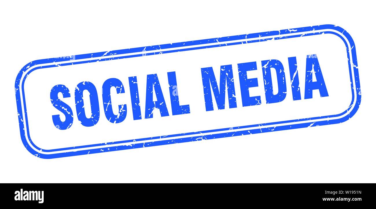 social media stamp. social media square grunge sign. social media Stock ...