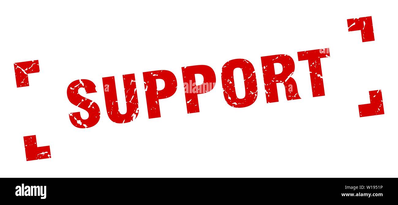 support stamp. support square grunge sign. support Stock Vector Image ...
