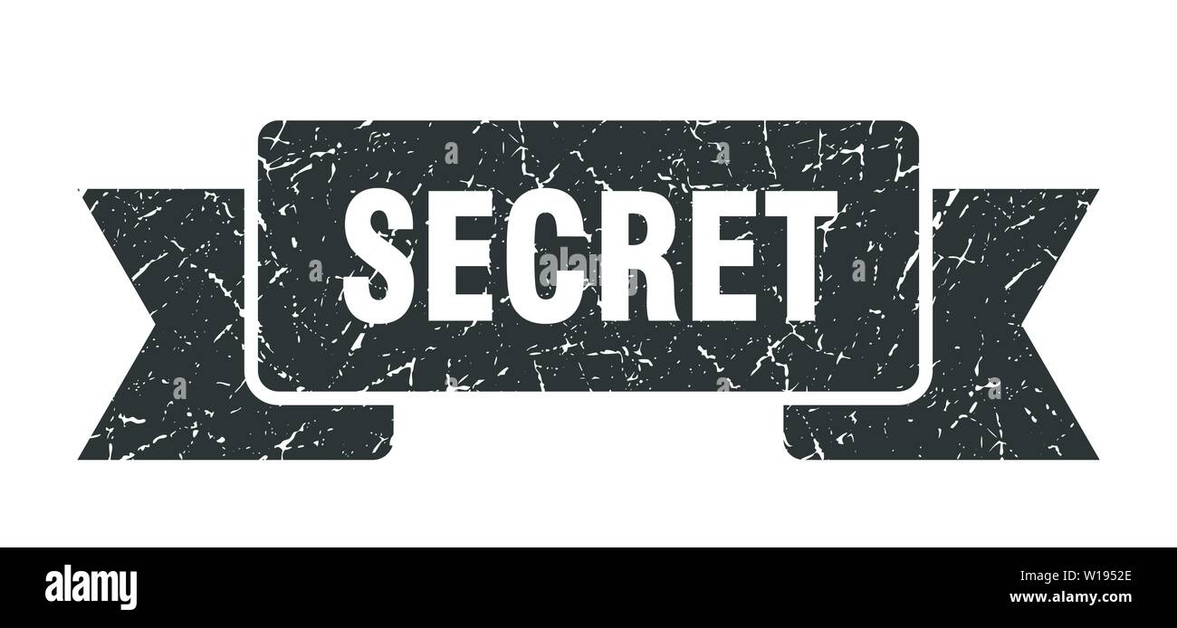 secret grunge ribbon. secret sign. secret banner Stock Vector Image ...