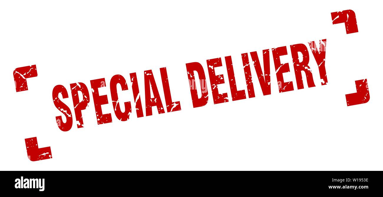 special delivery stamp. special delivery square grunge sign. special ...