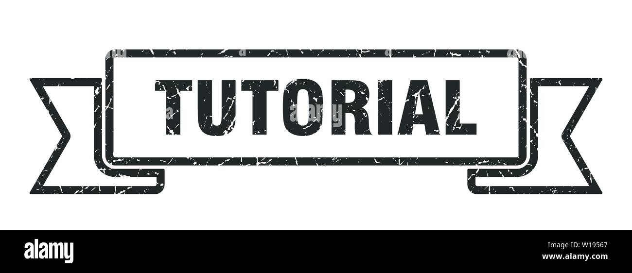 tutorial grunge ribbon. tutorial sign. tutorial banner Stock Vector ...