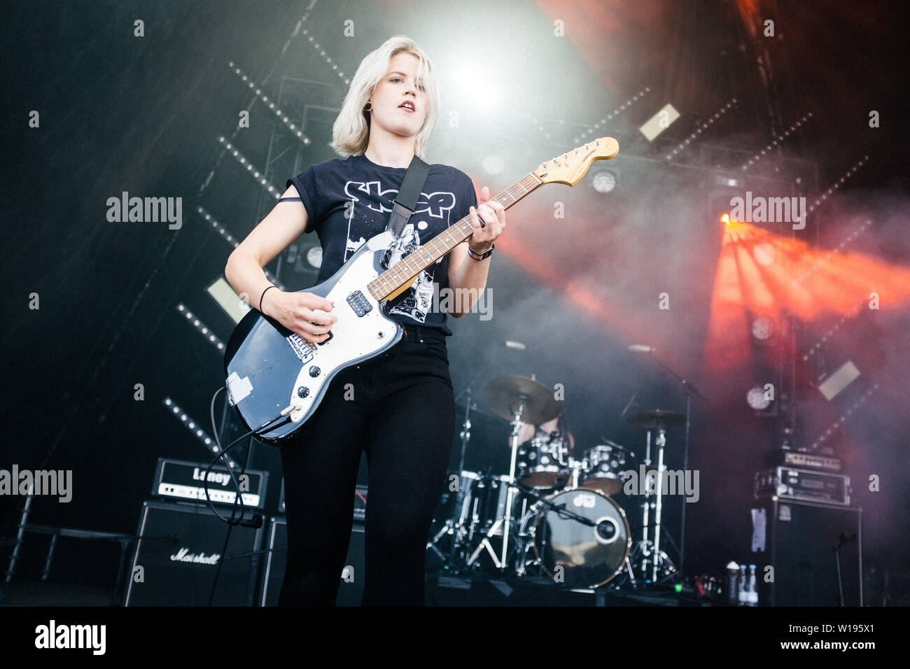 Roskilde, Denmark. June 30th, 2019. The Danish doom metal band Konvent ...