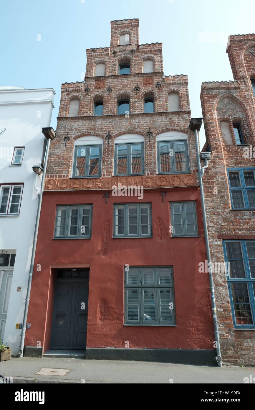 Lubeck, Schleswig-Holstein, Germany, Architecture, River Trave, Flemish ...