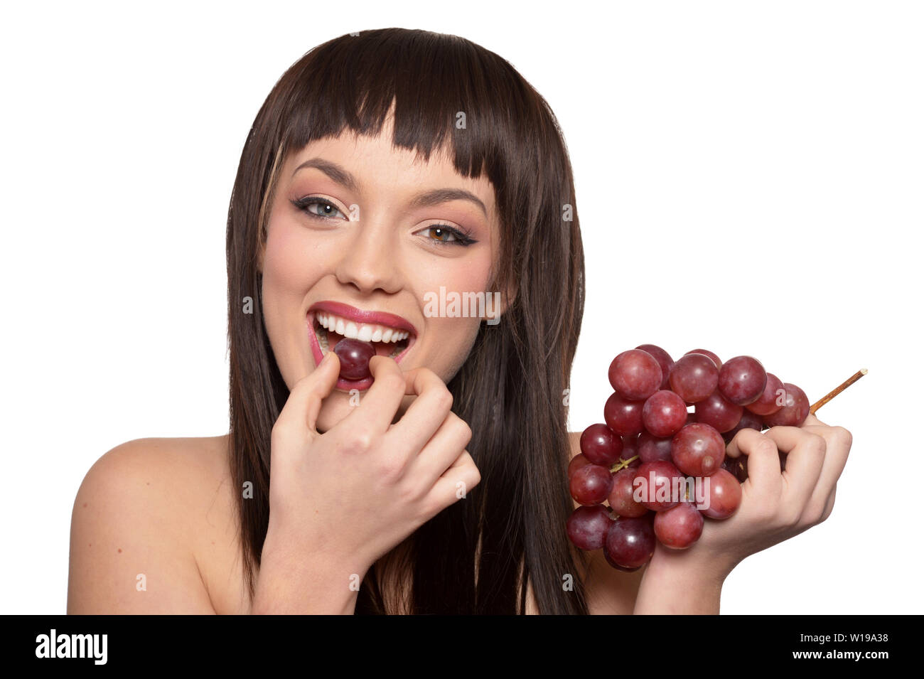 Woman grapes beauty hi-res stock photography and images - Alamy