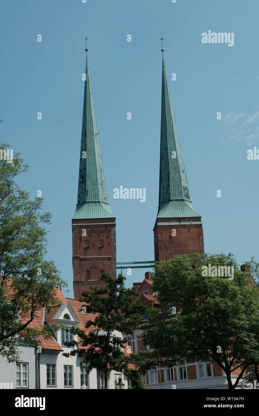 Lubeck, Schleswig-Holstein, Germany, Architecture, River Trave, Flemish ...