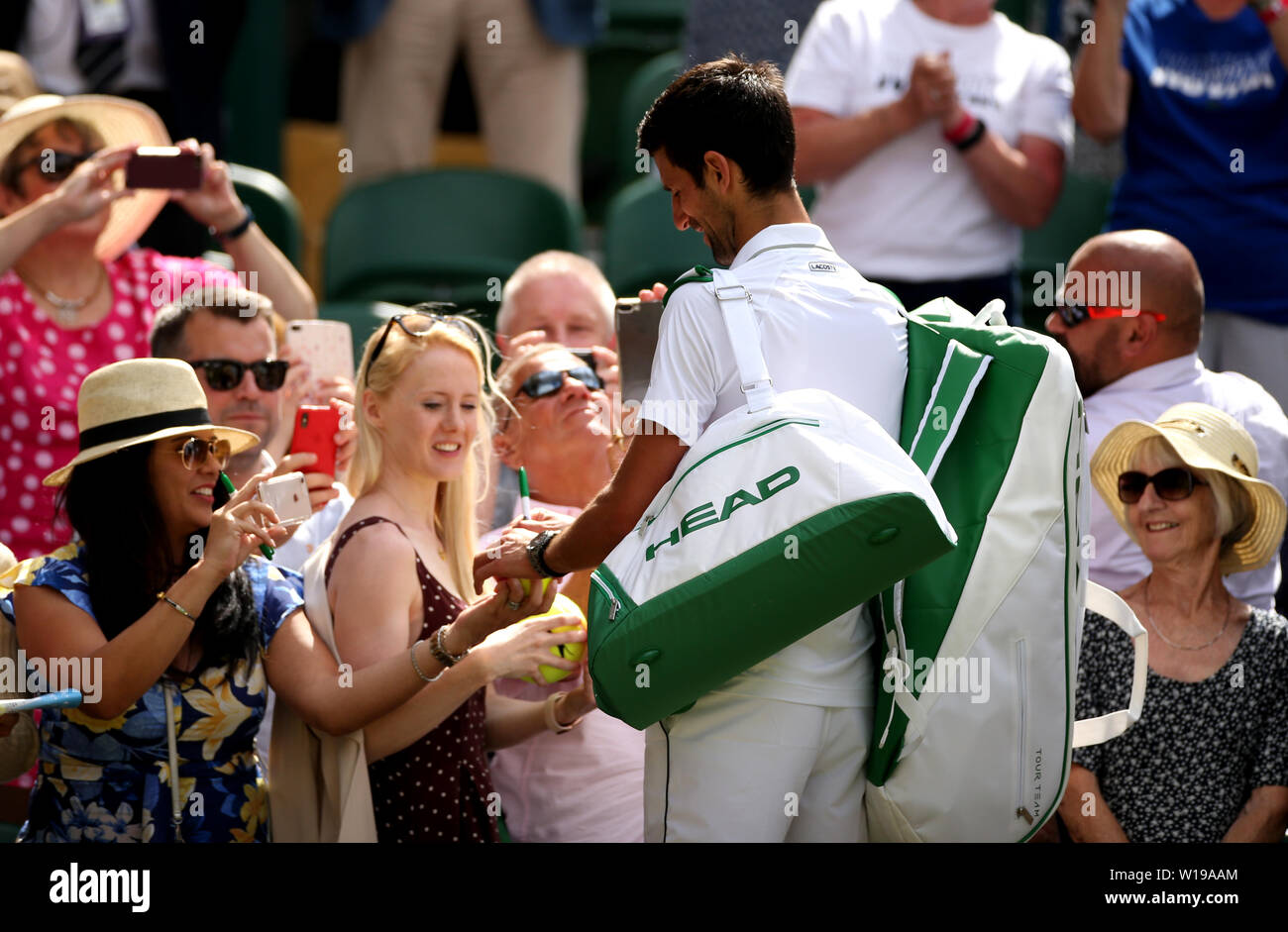 Novak Djokovic Signs Autographs High Resolution Stock Photography and ...