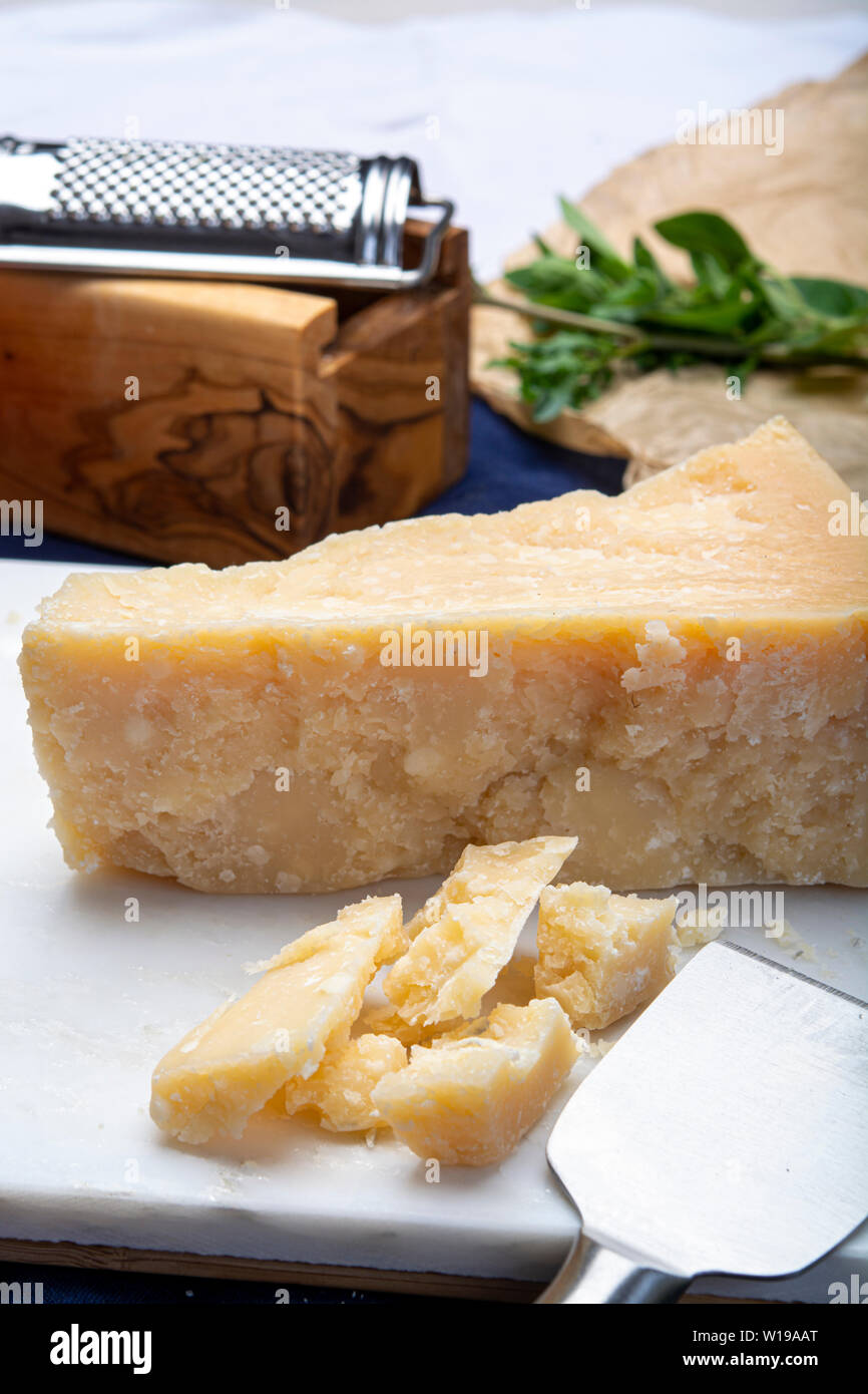 Cheese collection, One piece of Italian original aged Parmesan cheese ...