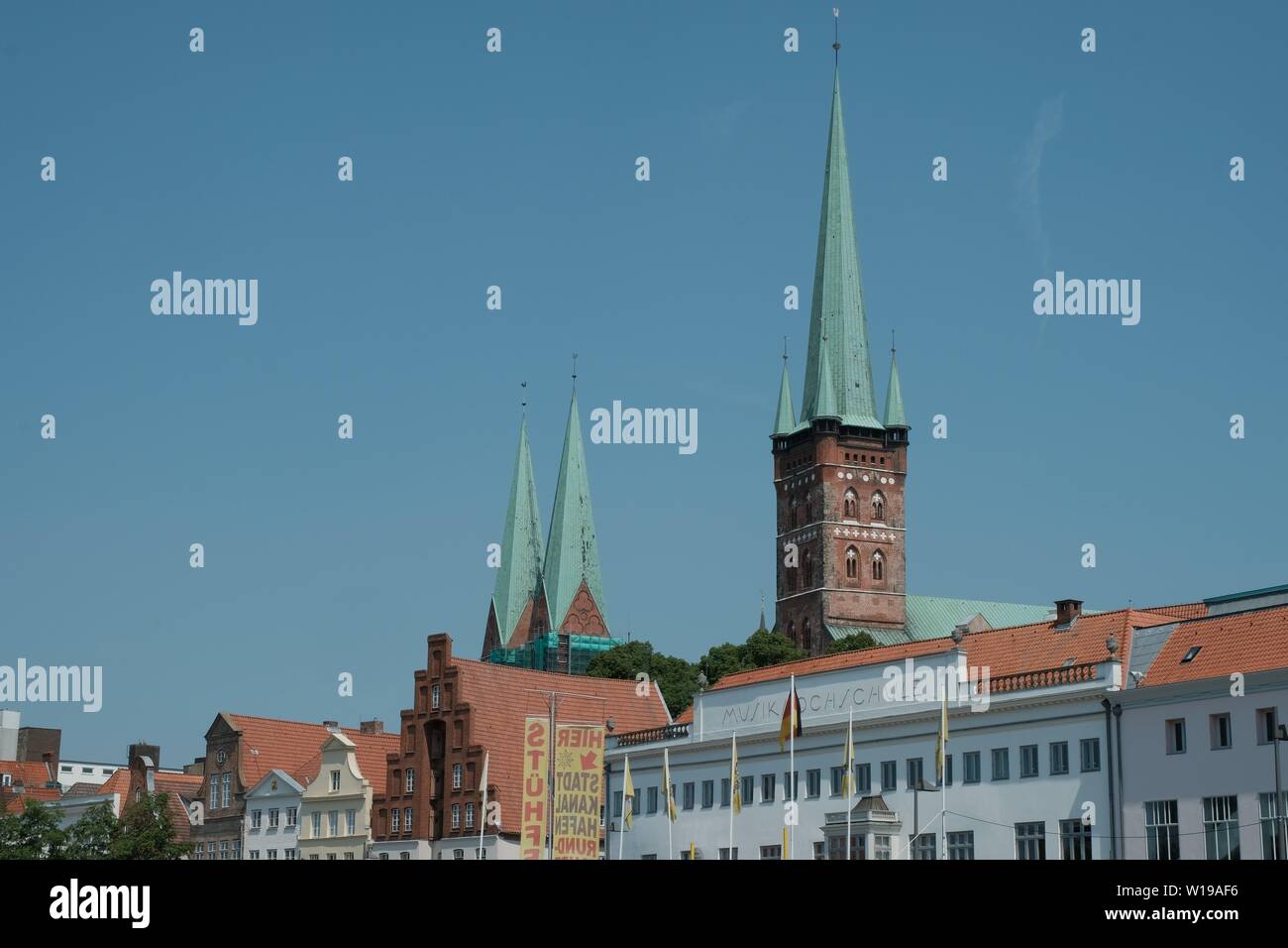 Lubeck, Schleswig-Holstein, Germany, Architecture, River Trave, Flemish ...