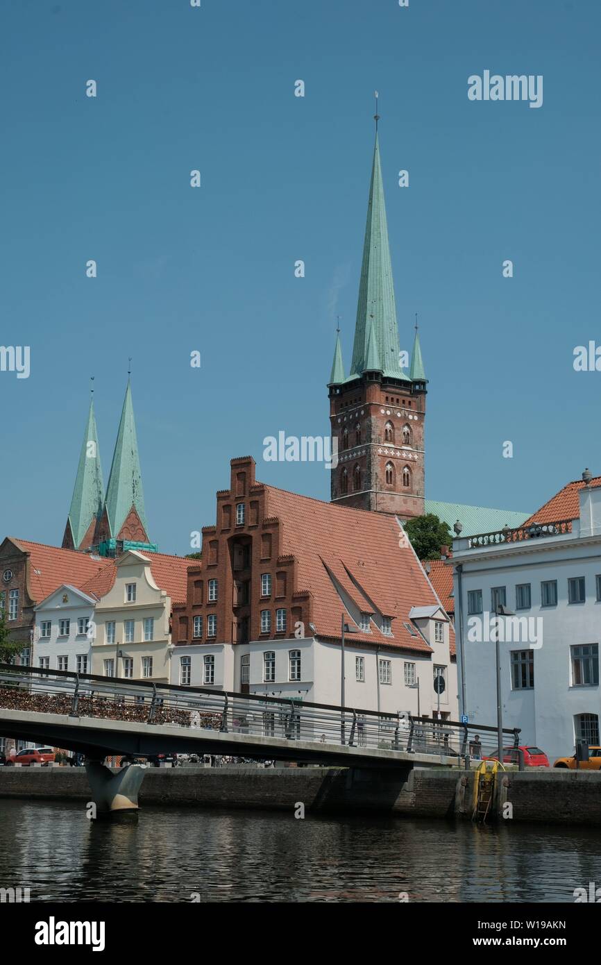 Lubeck, Schleswig-Holstein, Germany, Architecture, River Trave, Flemish ...