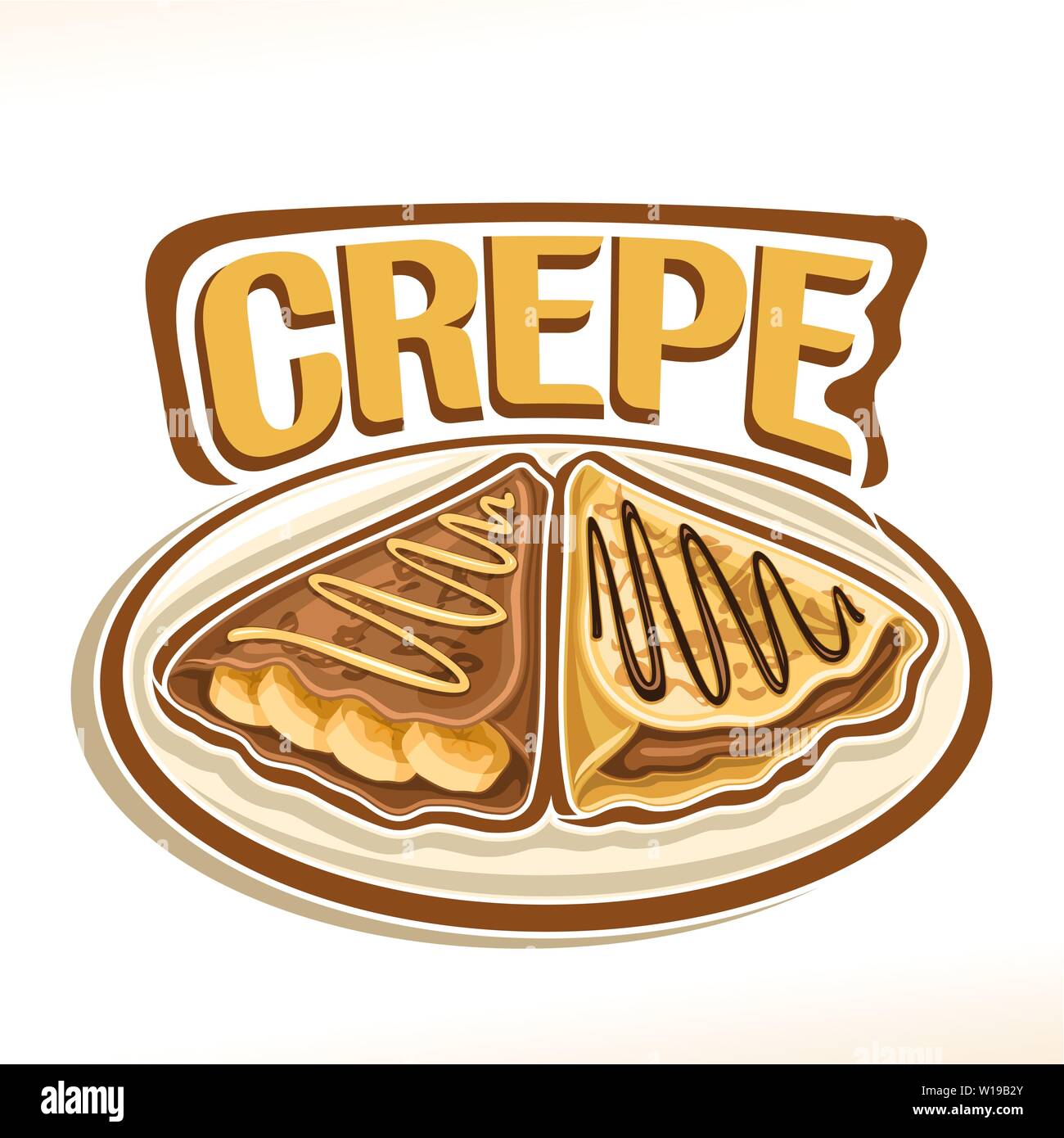 Vector logo for Crepe Stock Vector Image & Art - Alamy