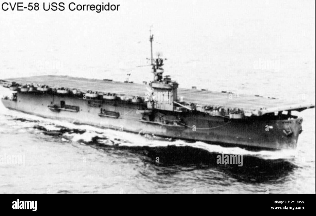 Uss Corregidor Cve 58 Black and White Stock Photos & Images - Alamy