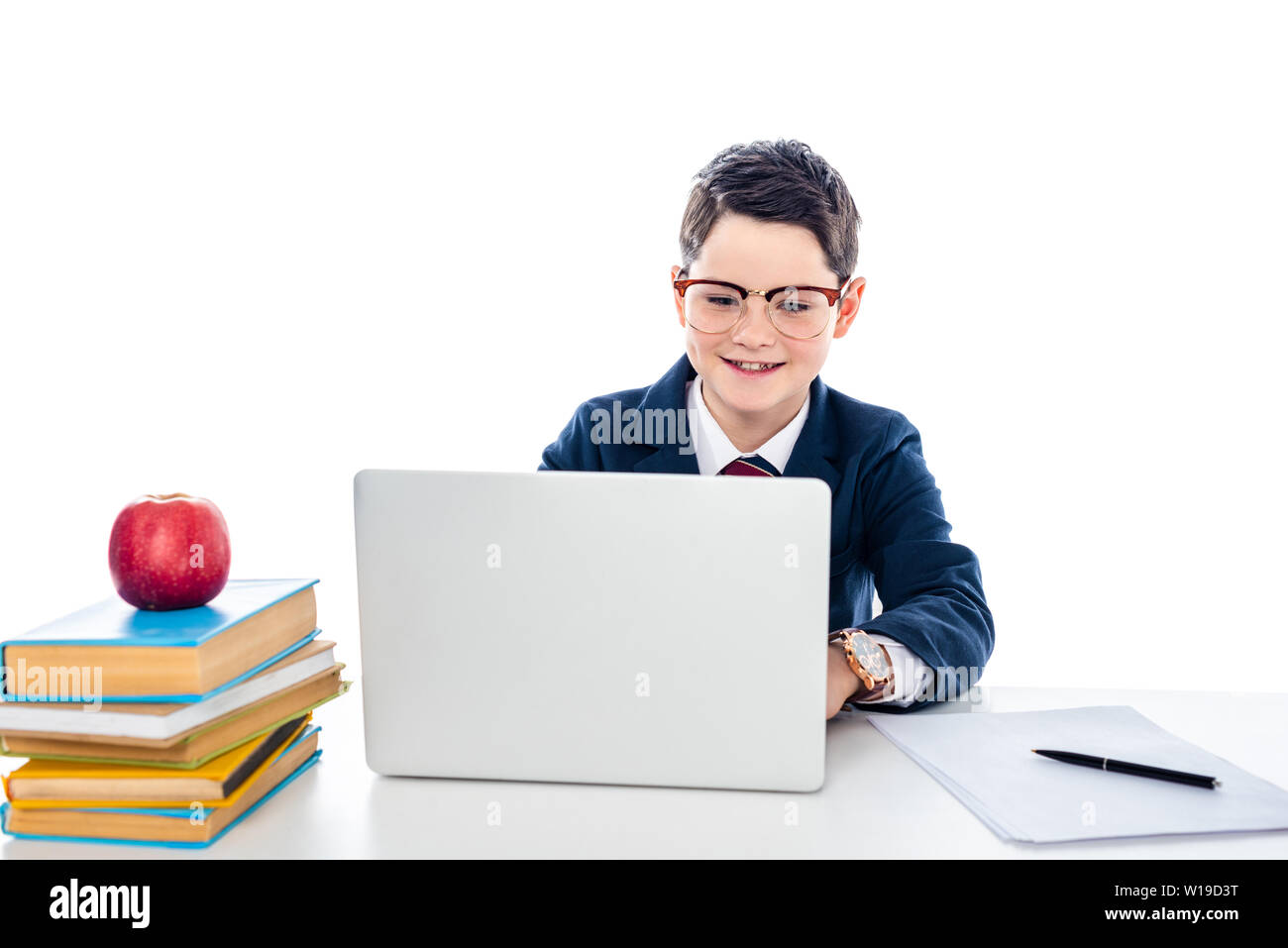 Schoolboy with glasses hi-res stock photography and images - Alamy